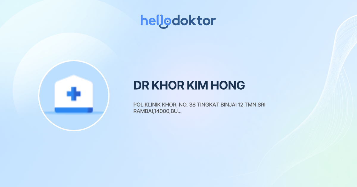 DR KHOR KIM HONG