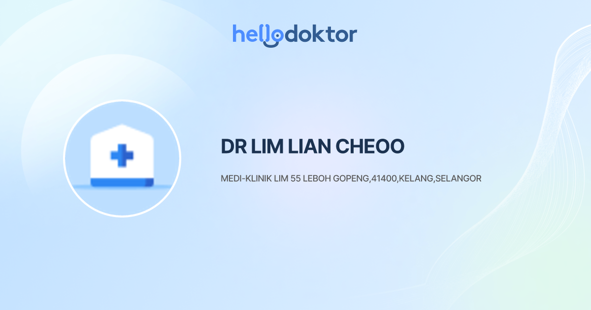 DR LIM LIAN CHEOO