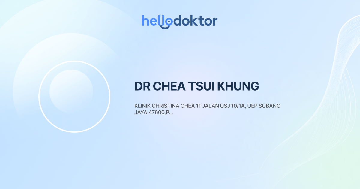 DR CHEA TSUI KHUNG