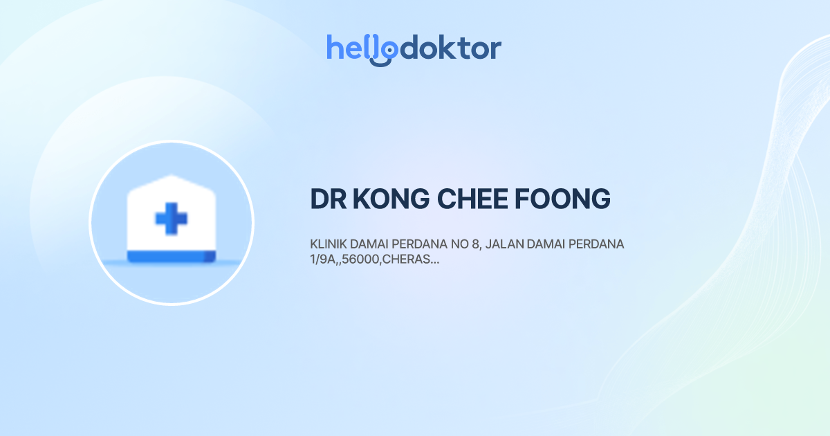 DR KONG CHEE FOONG