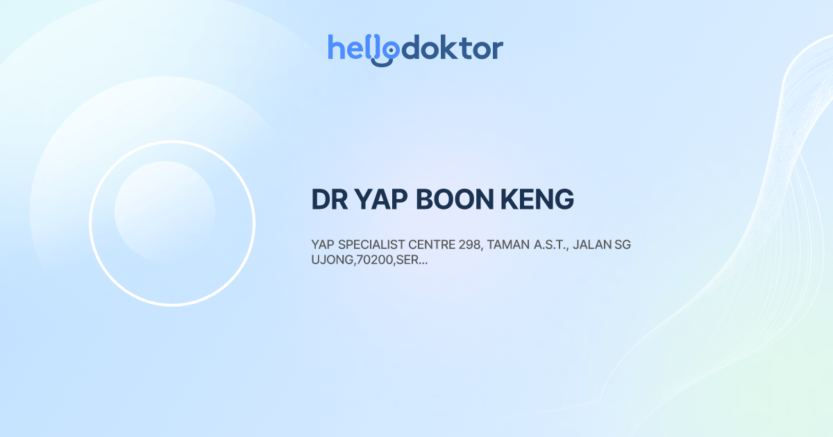 DR YAP BOON KENG
