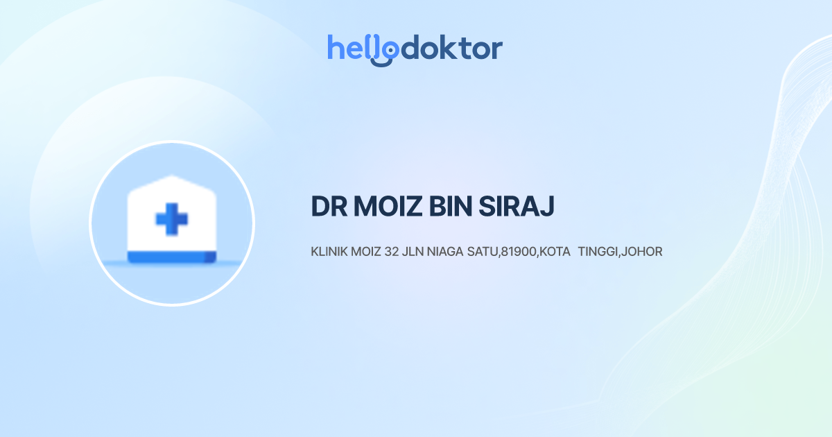 DR MOIZ BIN SIRAJ