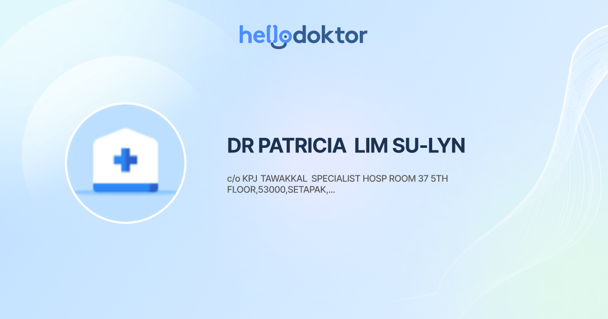 DR PATRICIA LIM SU-LYN
