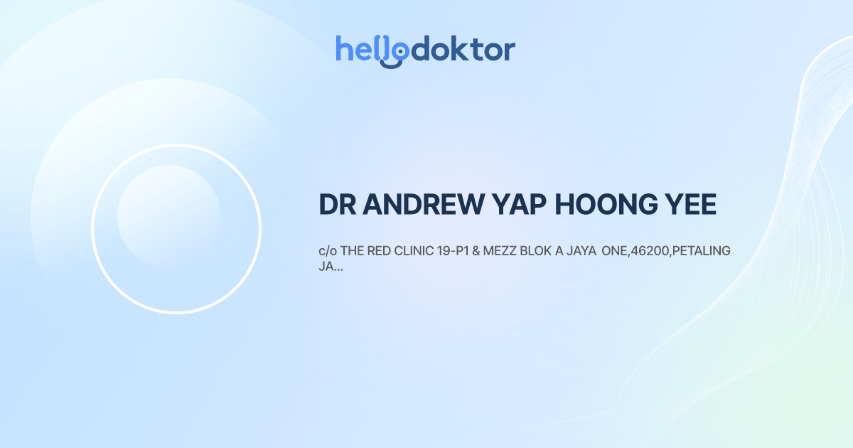 DR ANDREW YAP HOONG YEE